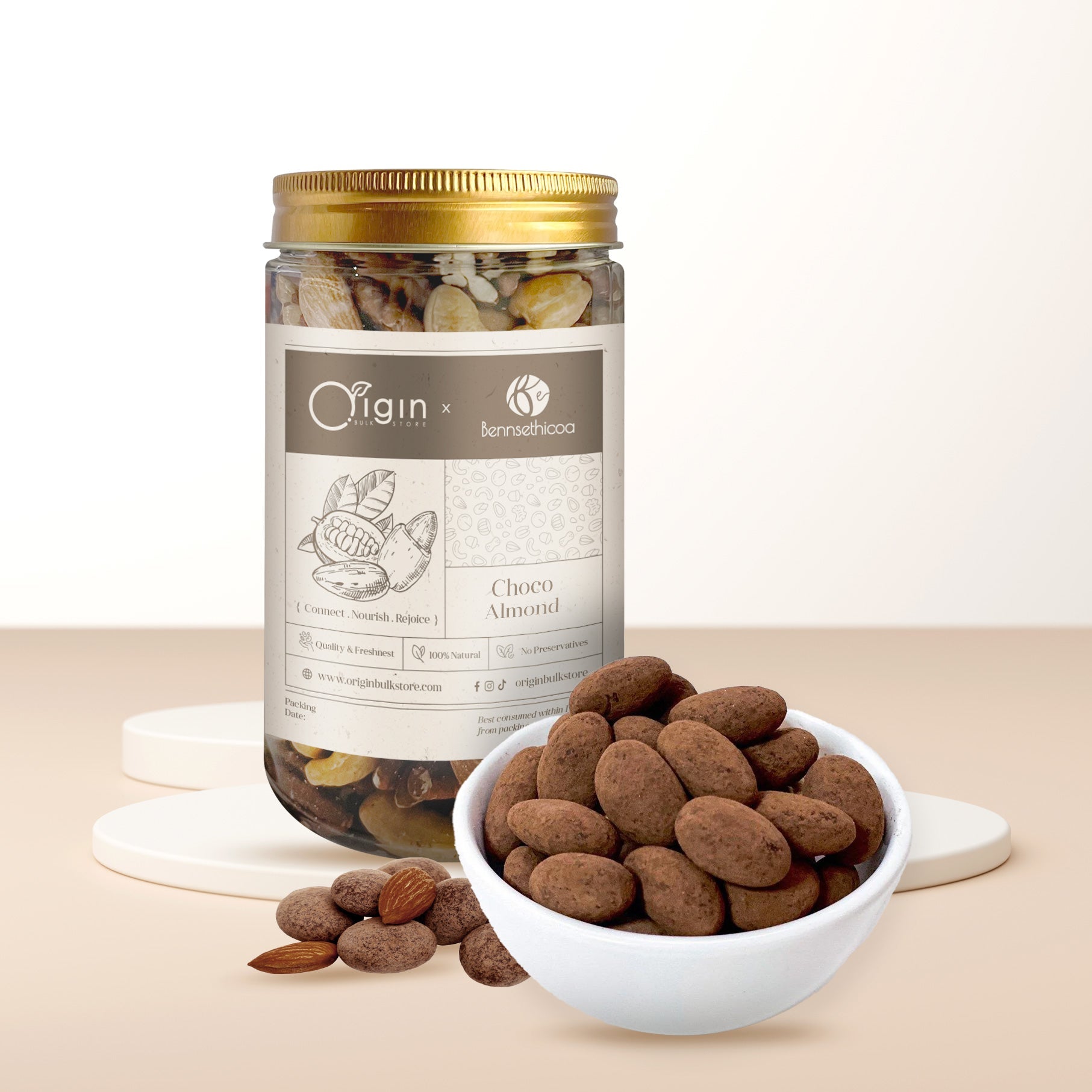 Buy Choco Almond Container Online - Origin Bulk Store